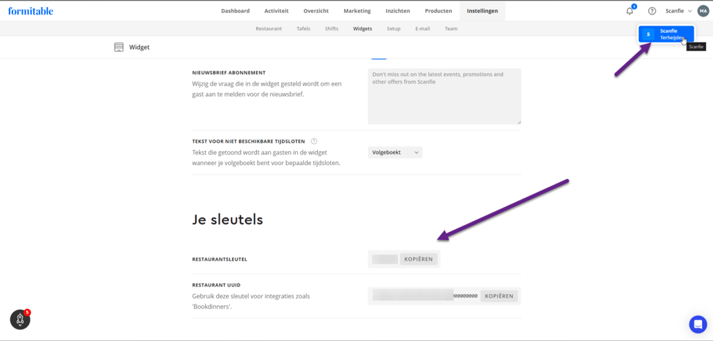 Integratie met Formitable